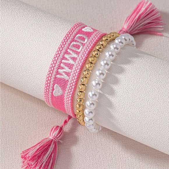 sweetstacks | Jewelry | Wwdd What Would Dolly Do Graphic Woven Tassel ...